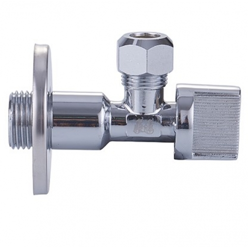 Кран шаровой угловой 1/2"НР х 3/8"НР х 10мм цанга Vieir ручка, хром купить недорого | Санрай