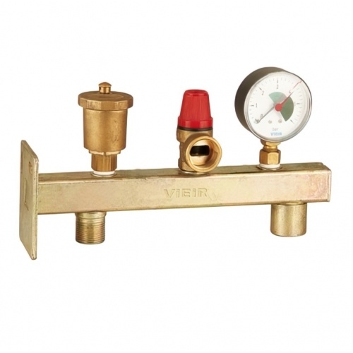 Группа безопасности 3/4" Vieir 3bar настенная, воздухоотводчик, предохранительный клапан ...