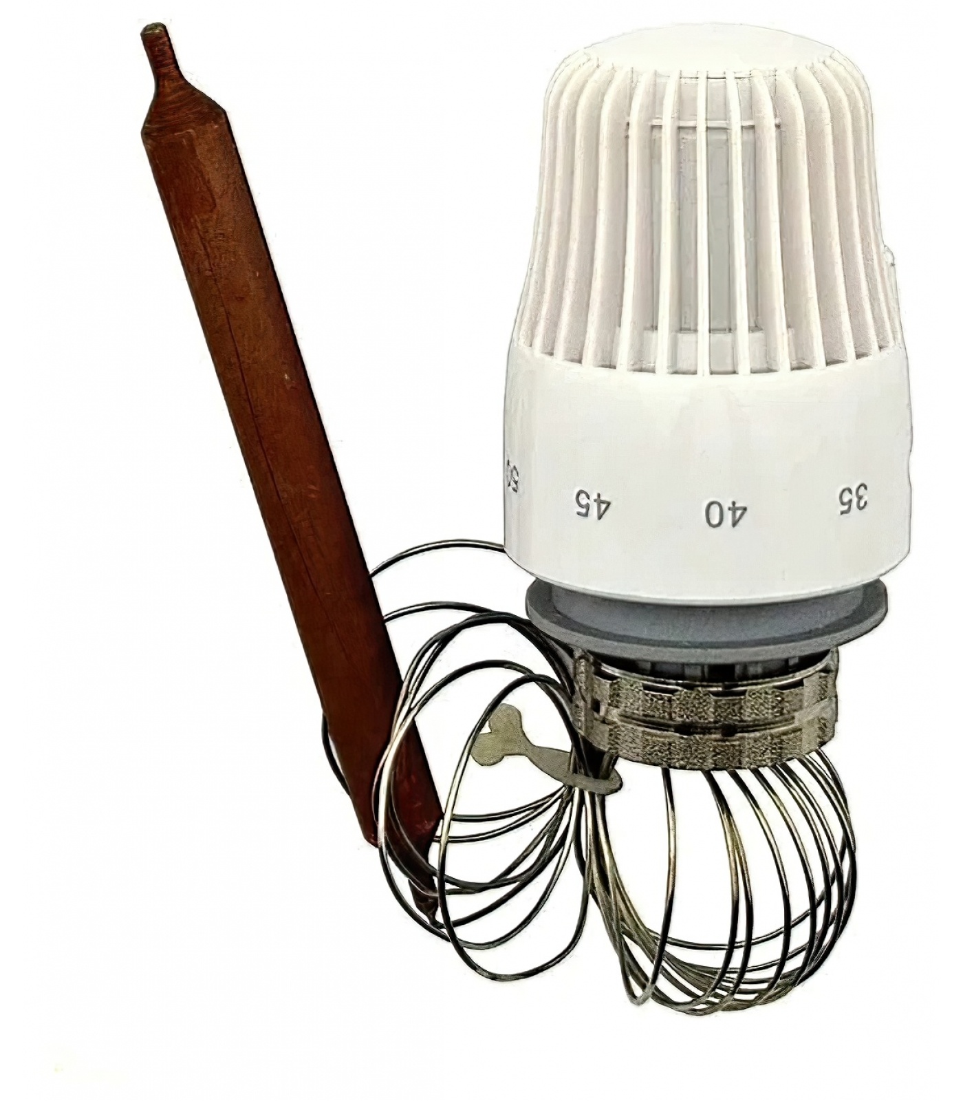 Головка термостатическая жидкостная Vieir с выносным погружным датчиком, 20-60C, M30X1,5, белая ...