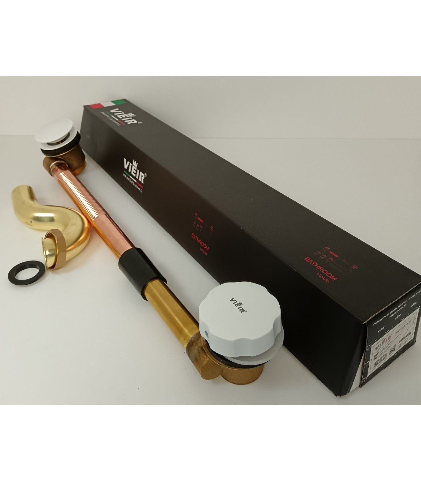 Обвязка для ванны Vieir автоматическая, латунная, белый купить в Ульяновске | Санрай