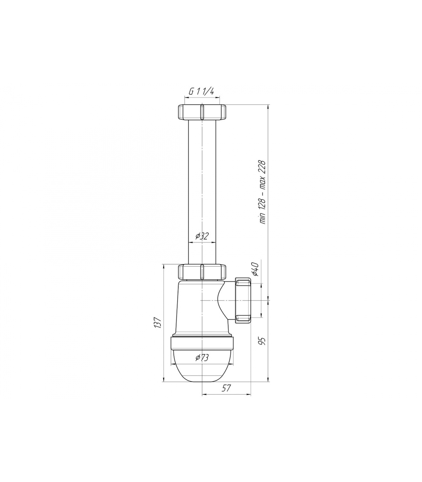 Сифон для умывальника Ани C1020 без горловины купить недорого | Санрай