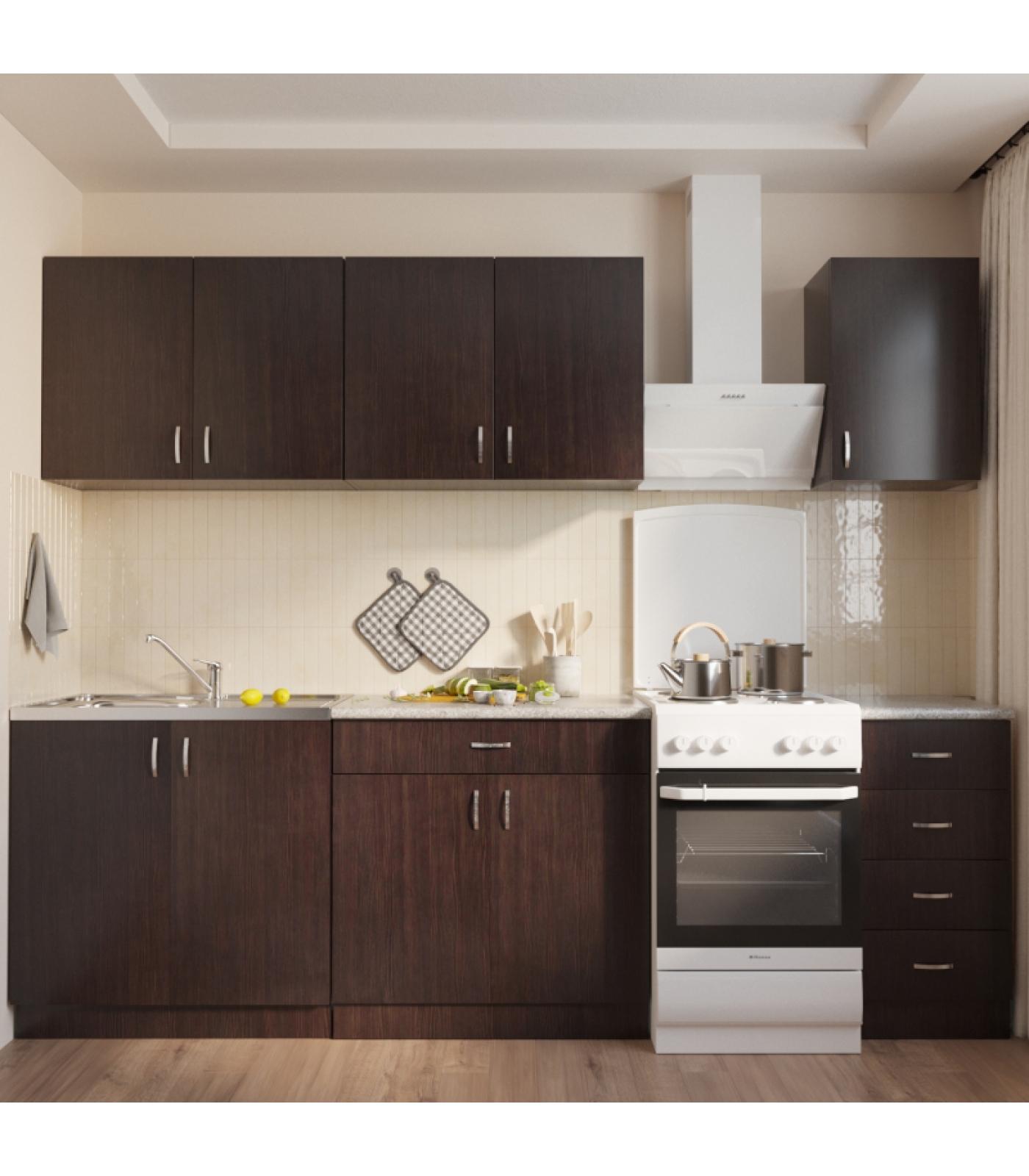 Кухонный рабочий стол 60 шимо темный, ЛДСП купить недорого | Санрай