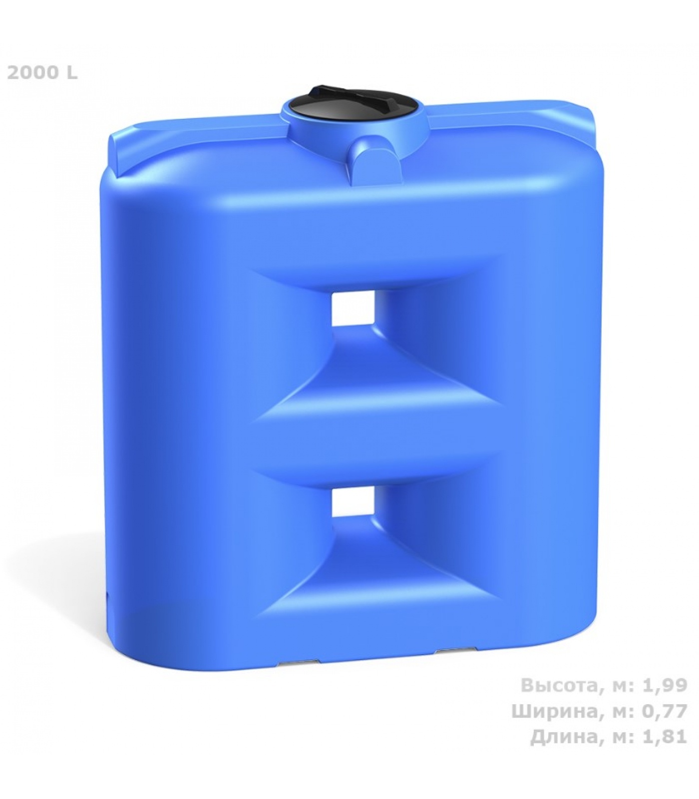 Емкость 2000 литров прямоугольная (голубой) Polimer Group SL-2000 купить недорого | Санрай
