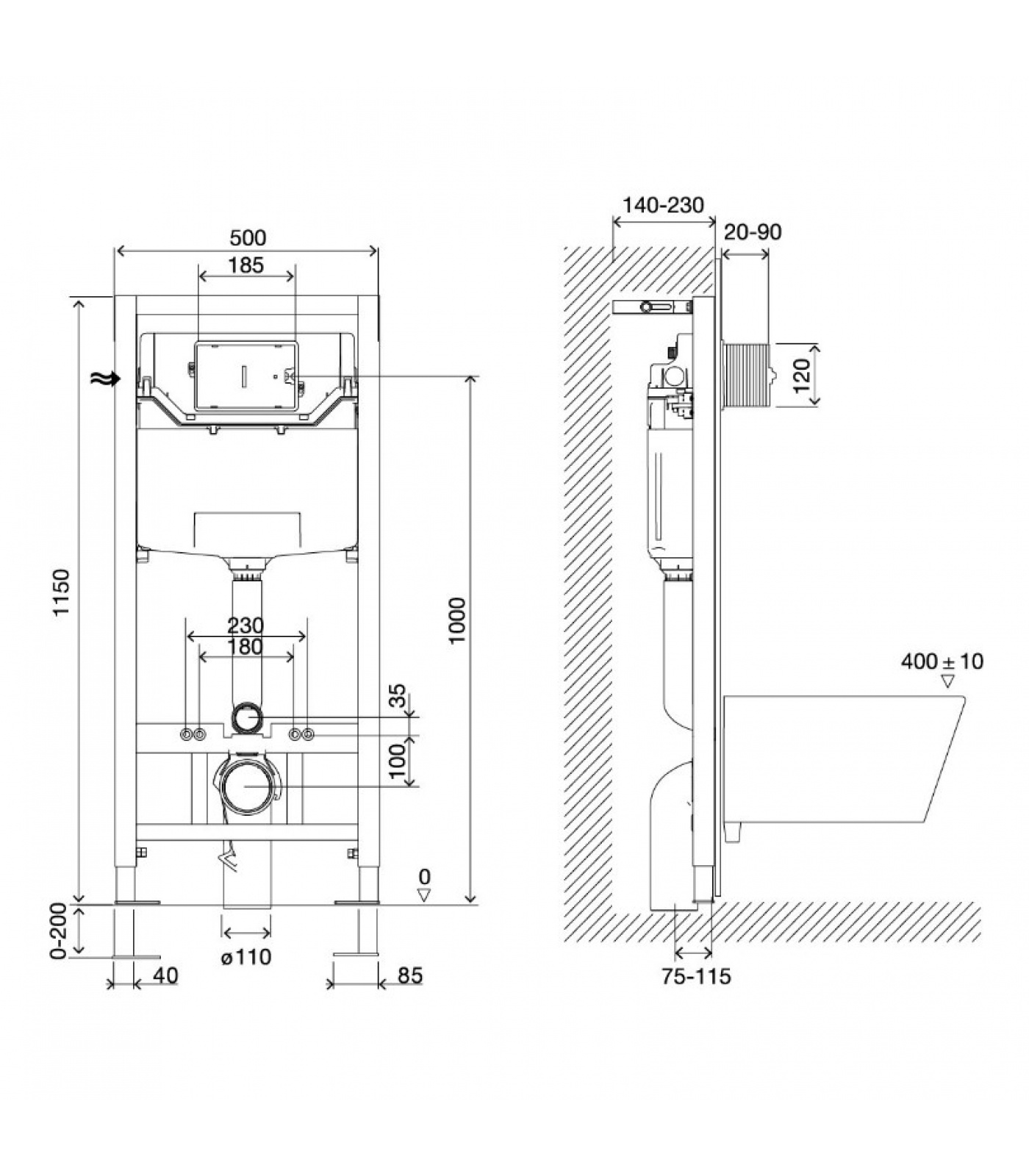 Комплект Lemark Инсталляция PENEDA EXPERT с кнопкой смыва BIT хром, унитаз FLOREX Торнадо белый ...