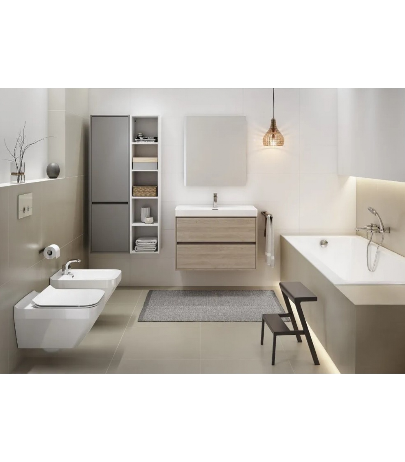 Раковина Cersanit Crea 100 накладная на тумбу купить недорого | Санрай