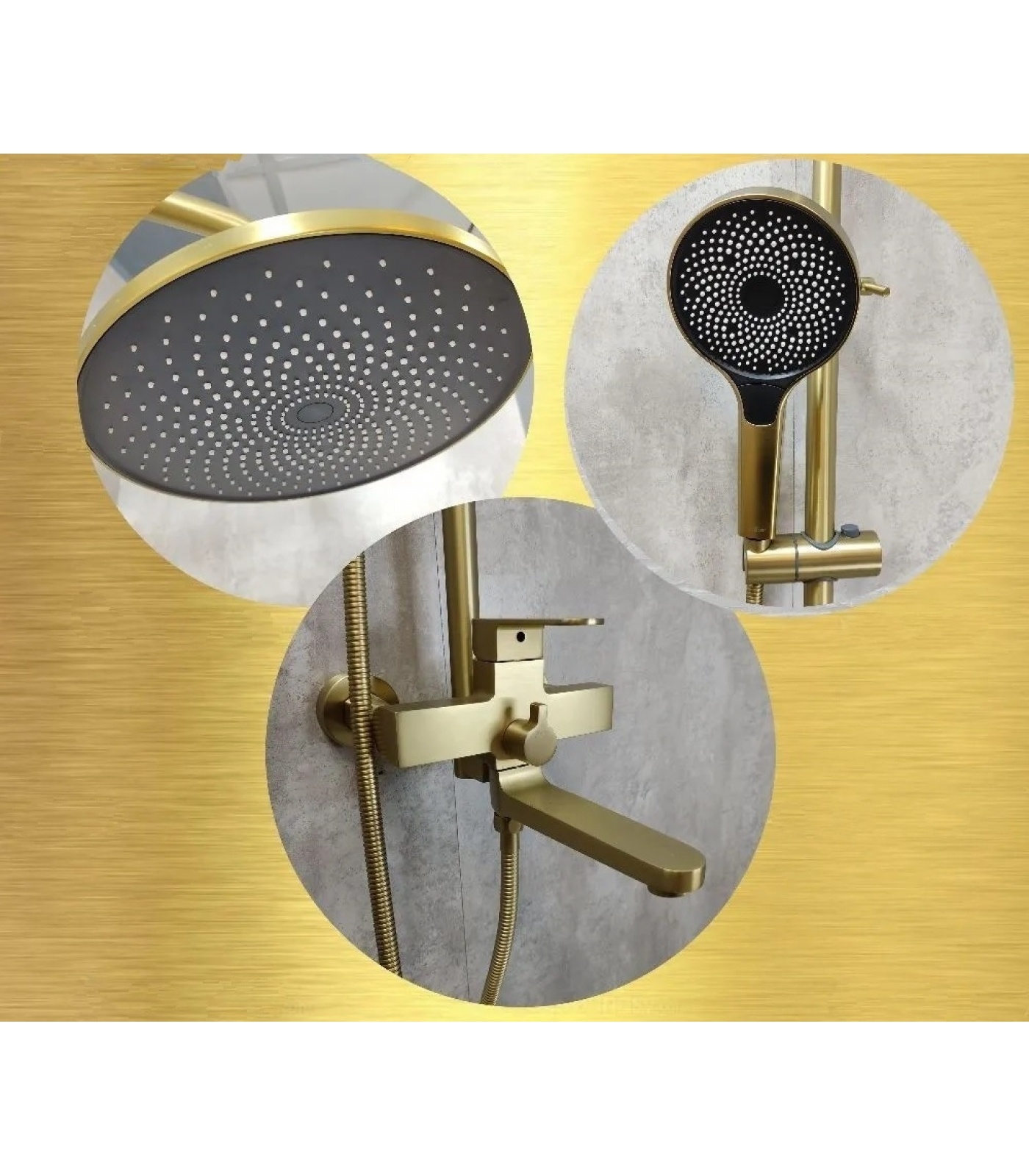 Душевая система VIEIR V283562S однорычажная, поворотный излив, ручной и тропический душ, штанга ...