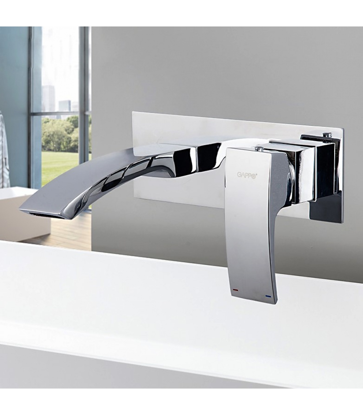 Смеситель для раковины Gappo G1007-2, встраиваемый, хром купить недорого | Санрай